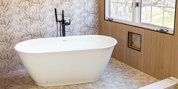 Wood Wall Slat Shower & Bathroom - Architessa