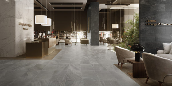 Stone Look Hotel Lobby | Gallery | Architessa Tile & Stone
