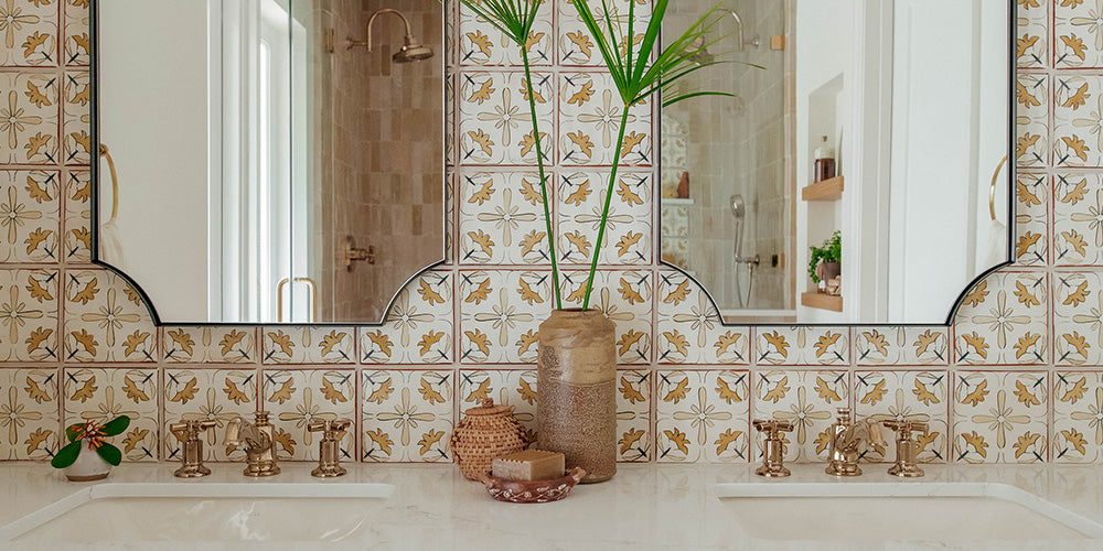 Spanish Colonial Tile Design Bathroom
